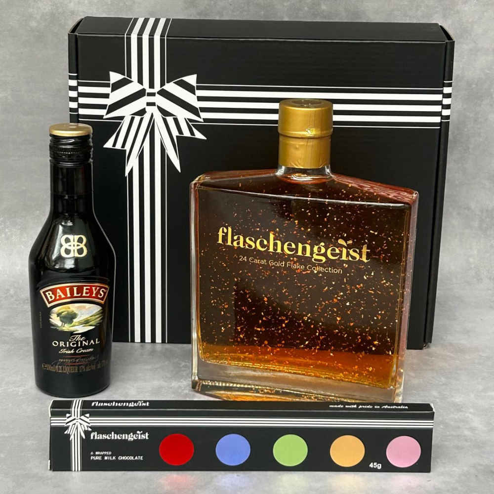 Flaschengeist Alcohol Gifts Pack & Boxes - Gold Flake Gift Hampers